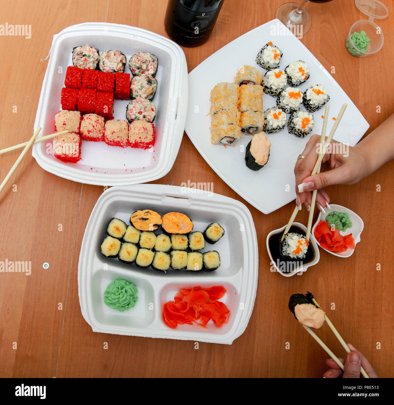 Japanese lunch happy hi-res stock photography and images - Alamy