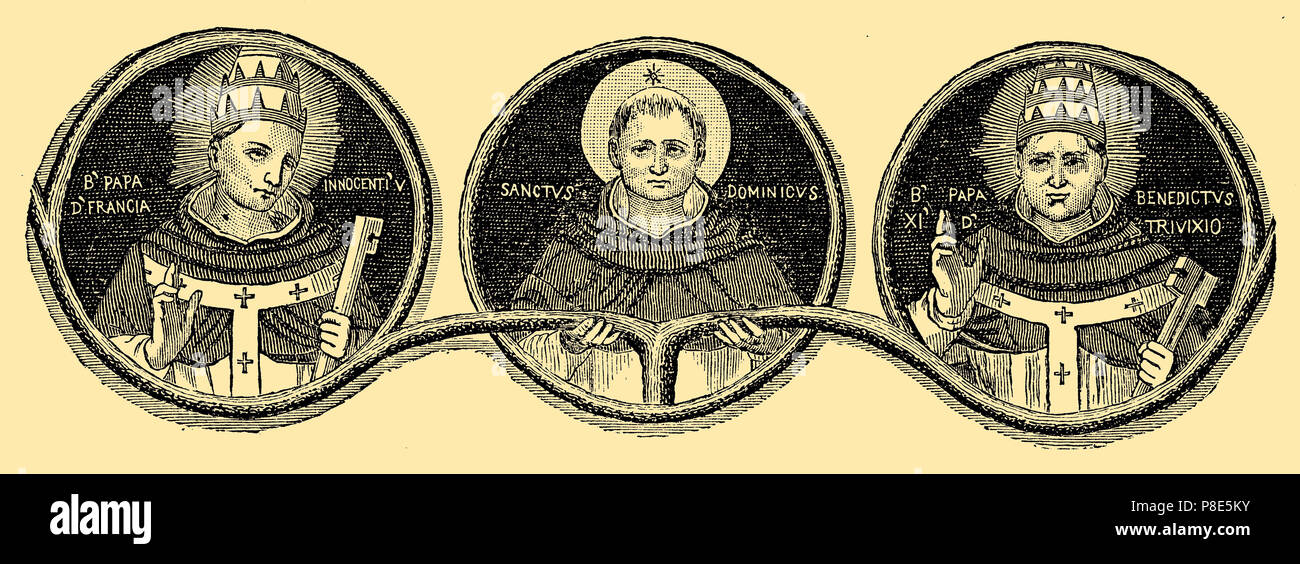 Pope Innocent V., the holy Dominic as the founder of the Dominican ...