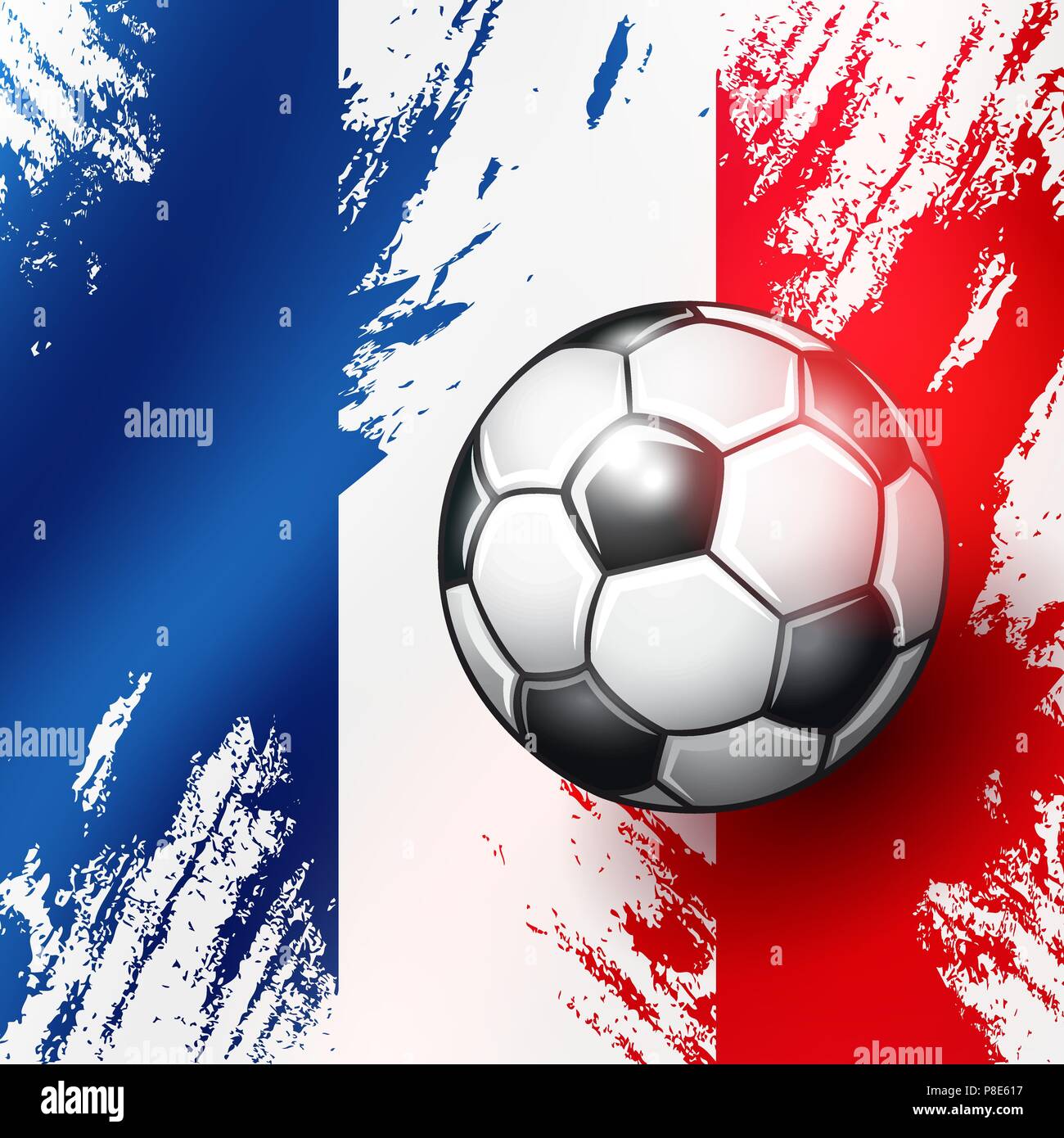 Soccer ball on France flag abstract backgrounds Stock Vector Image ...