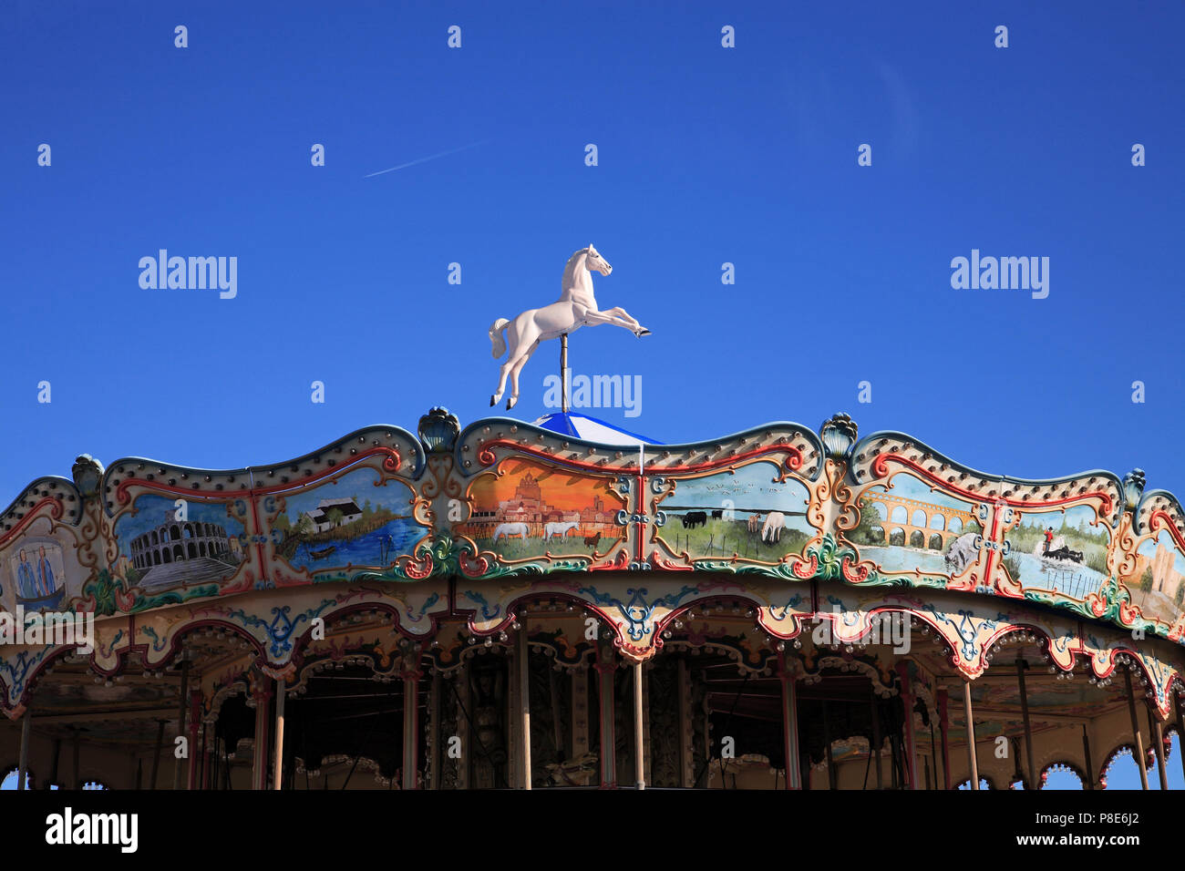 Traditional Carousel in Les Saintes Maries de La Mer, Camargue ...