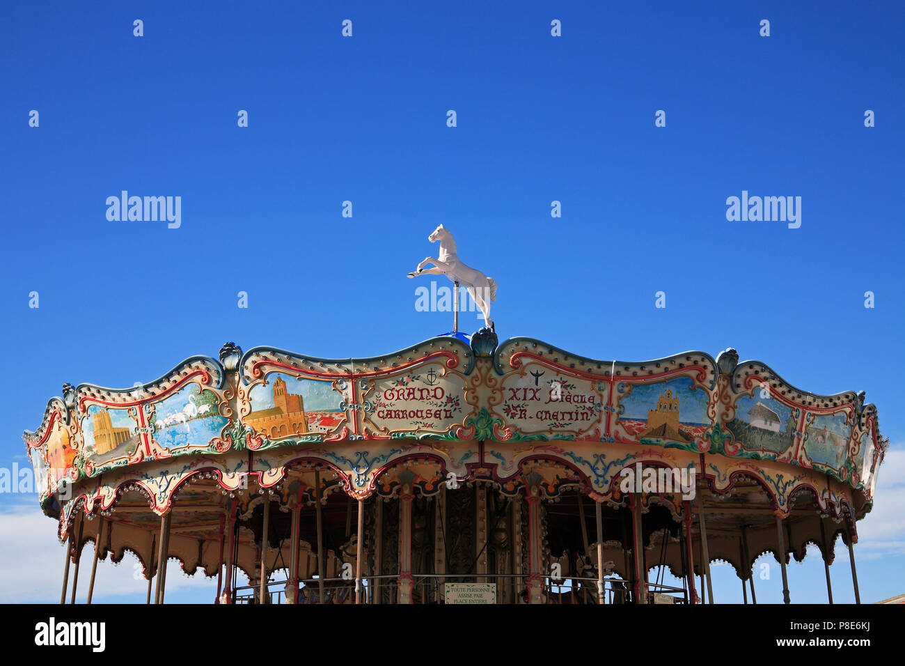 Traditional Carousel in Les Saintes Maries de La Mer, Camargue ...