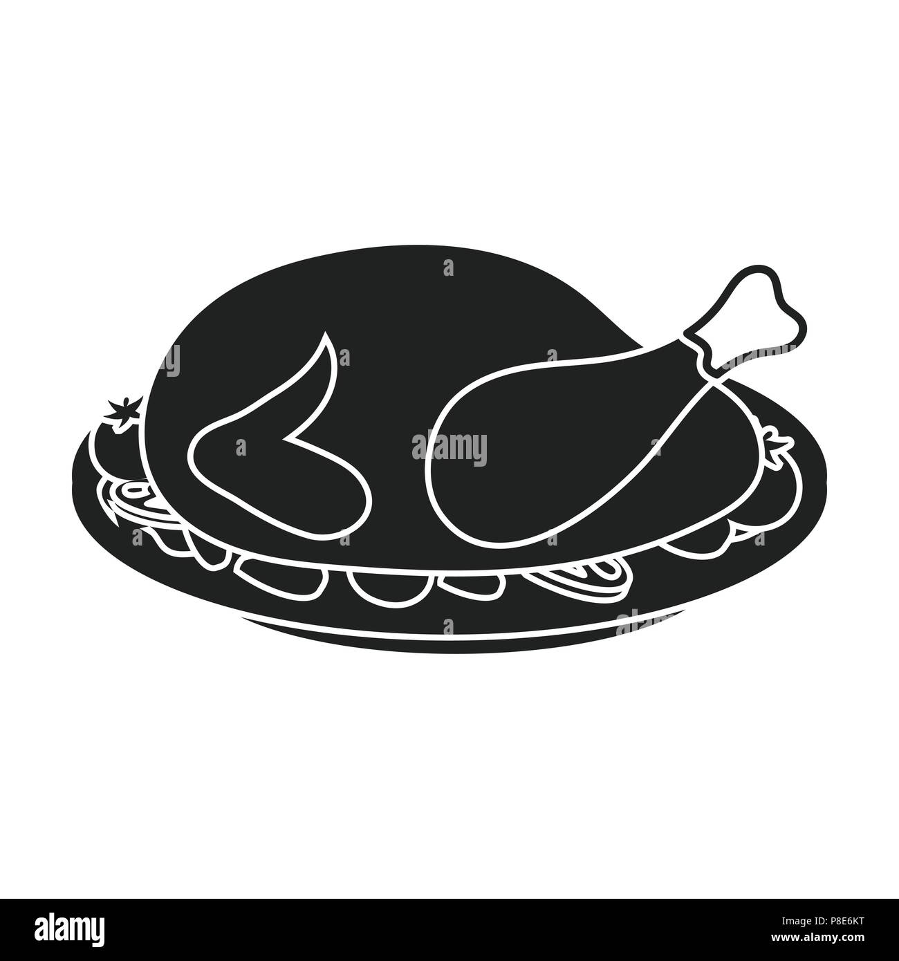 Cooked Turkey Clipart Black And White