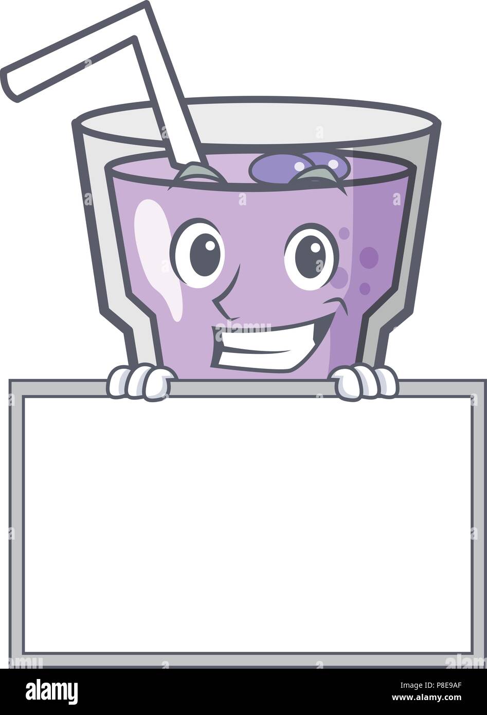 Grinning with board berry smoothie character cartoon Stock Vector Image ...