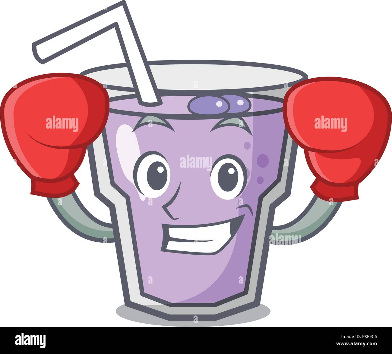 Boxing berry smoothie character cartoon Stock Vector Image & Art - Alamy