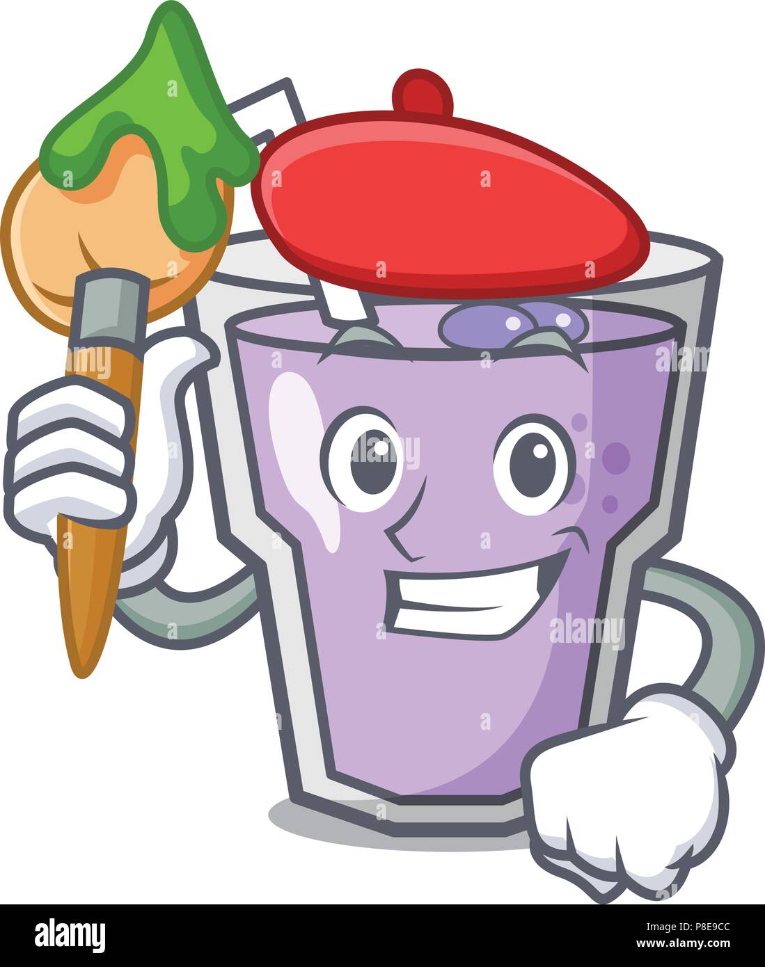 Artist berry smoothie character cartoon Stock Vector Image & Art - Alamy