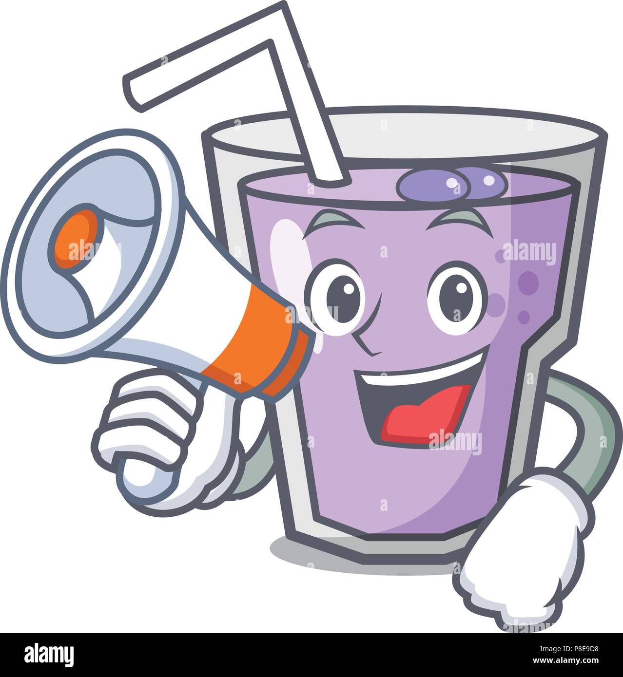 With megaphone berry smoothie character cartoon Stock Vector Image ...