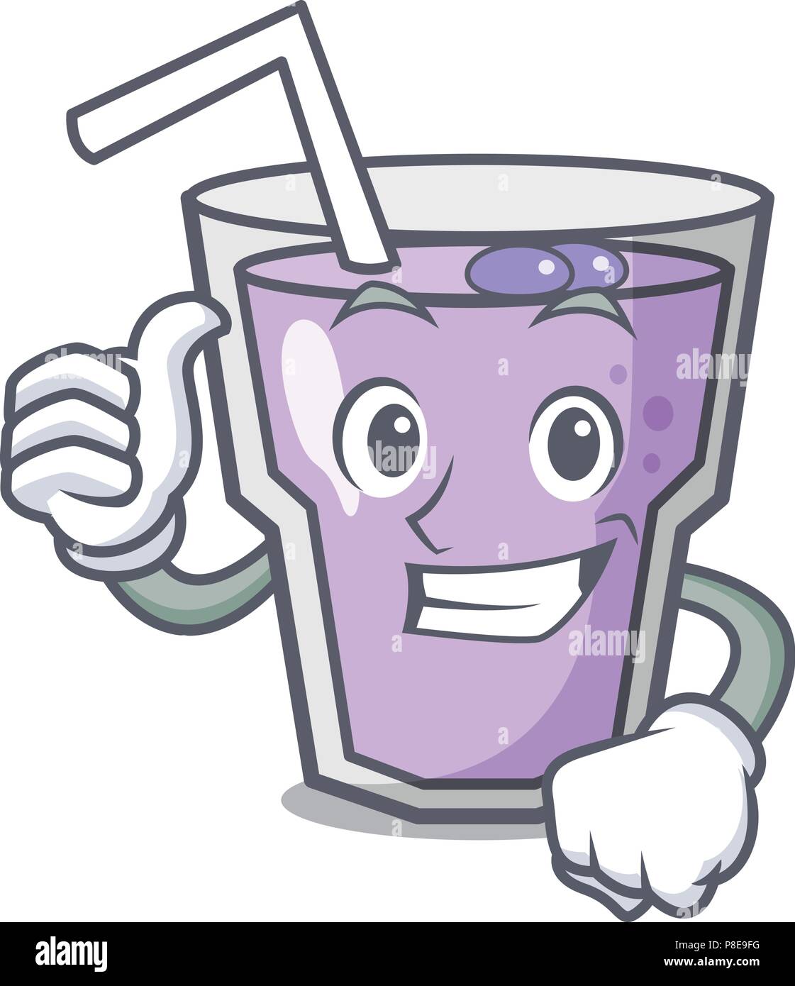 Thumbs up berry smoothie character cartoon Stock Vector Image & Art - Alamy