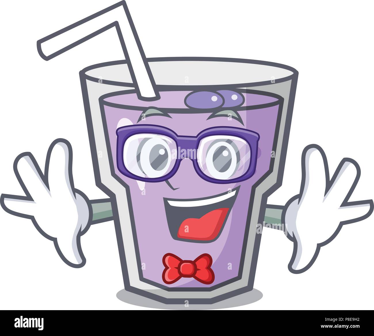 Geek berry smoothie character cartoon Stock Vector Image & Art - Alamy