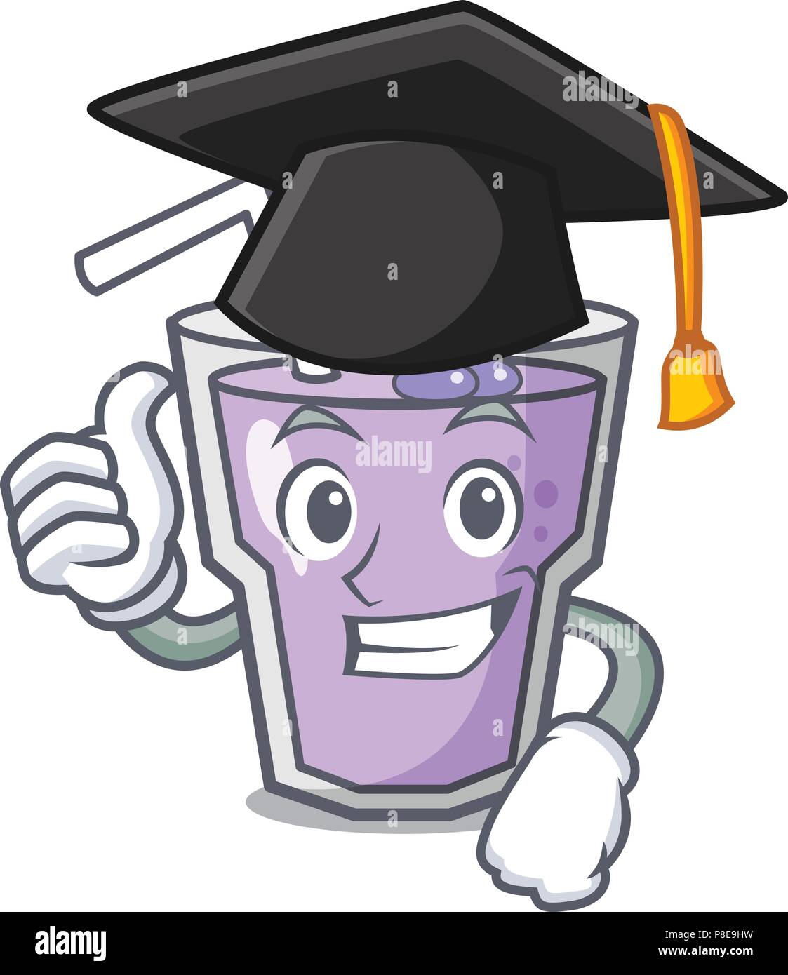 Graduation berry smoothie character cartoon Stock Vector Image & Art ...