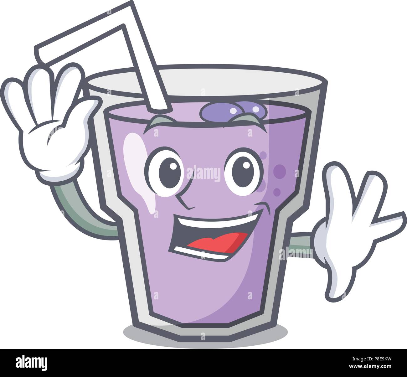 Waving berry smoothie character cartoon Stock Vector Image & Art - Alamy