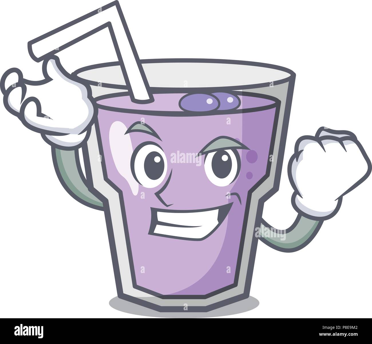 Successful berry smoothie character cartoon Stock Vector Image & Art ...