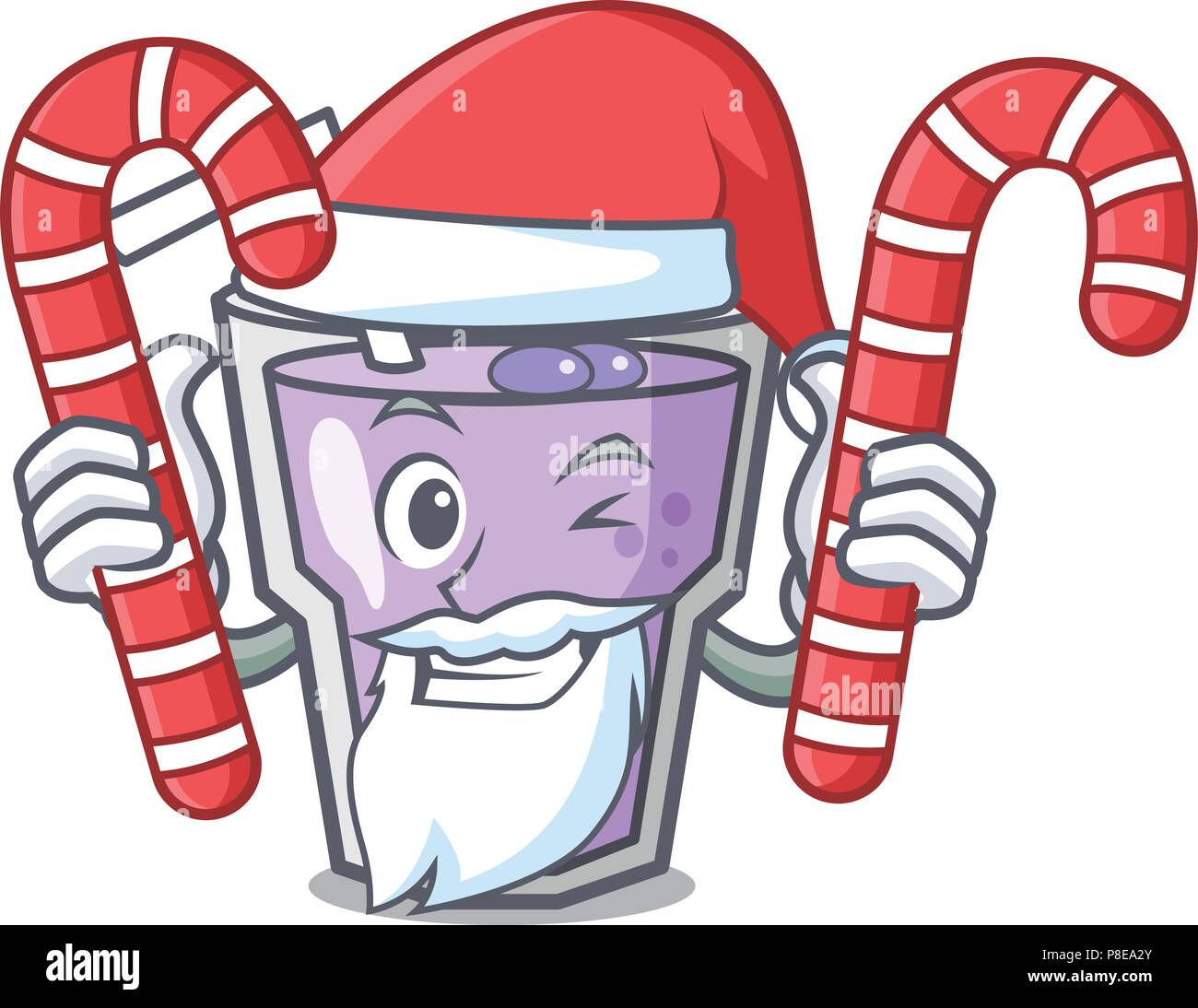 Santa with candy berry smoothie mascot cartoon Stock Vector Image & Art ...