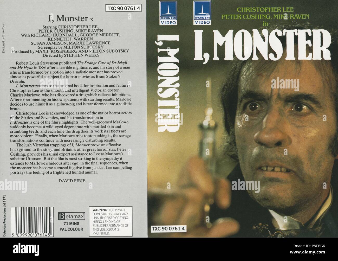 I monster christopher lee hi-res stock photography and images - Alamy