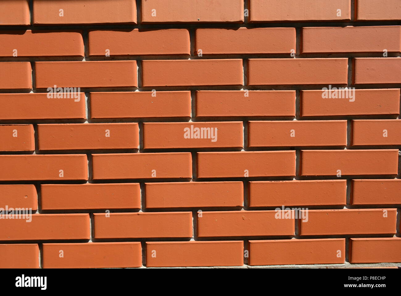 Construction and repair works laying red bricks with cement Stock Photo ...