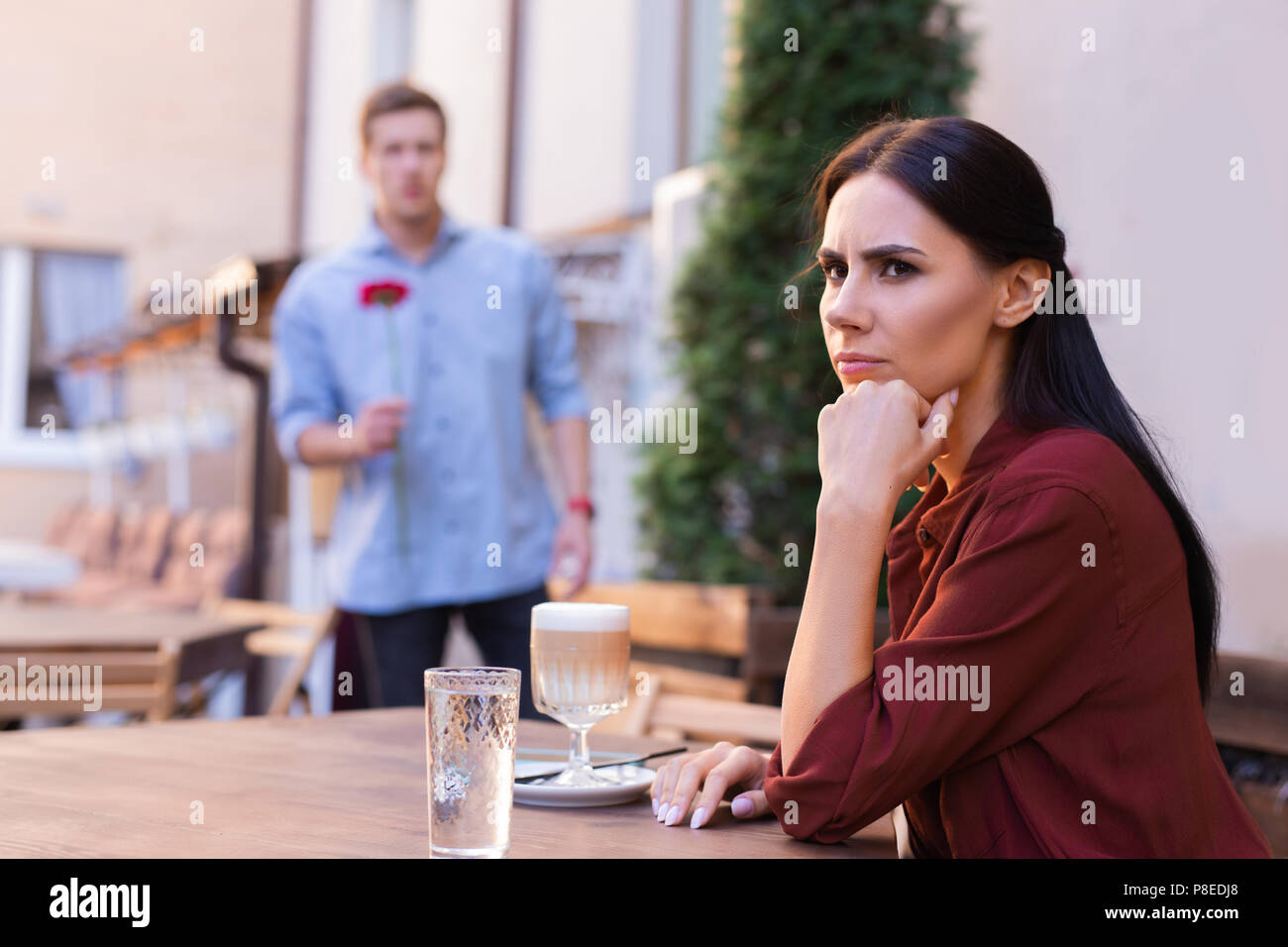 Waiting her boyfriend hi-res stock photography and images - Alamy