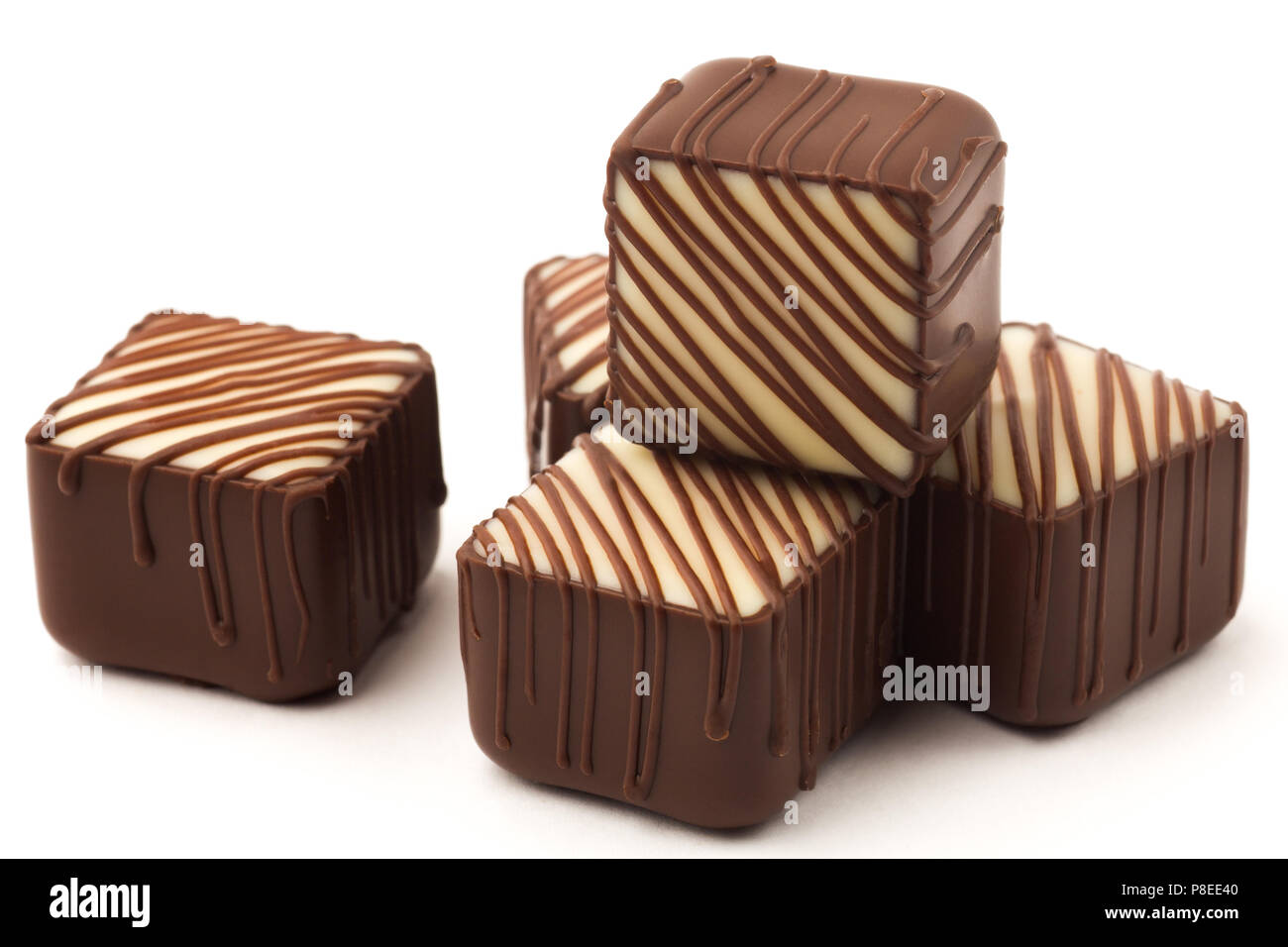 Group of chocolate sweets on a white background, isolated Stock Photo ...