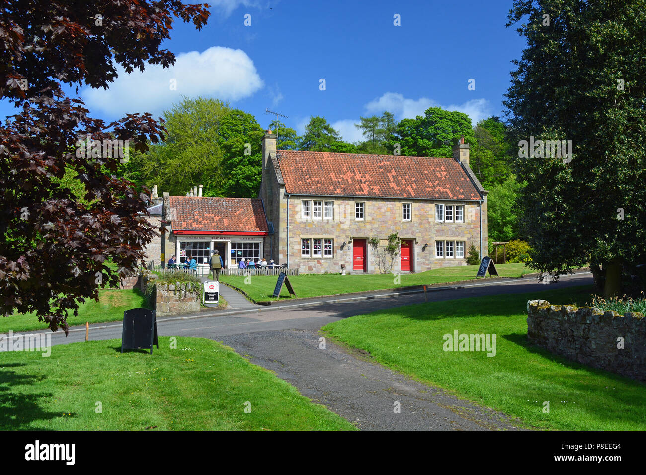 Ford Village, Northumberland Stock Photo - Alamy