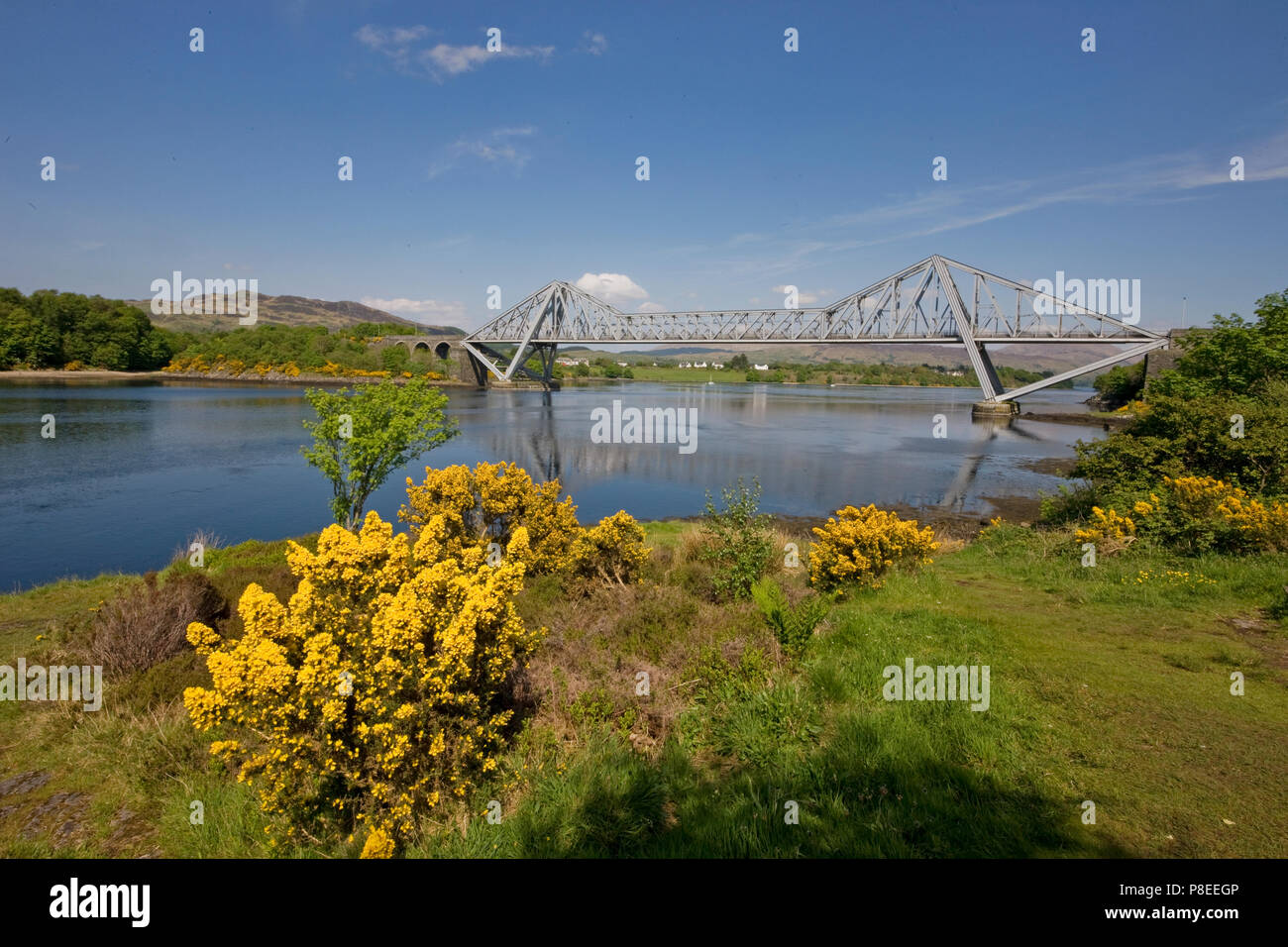 Spring view of Connel Bridge, Loch Etive, Argyll Stock Photo - Alamy