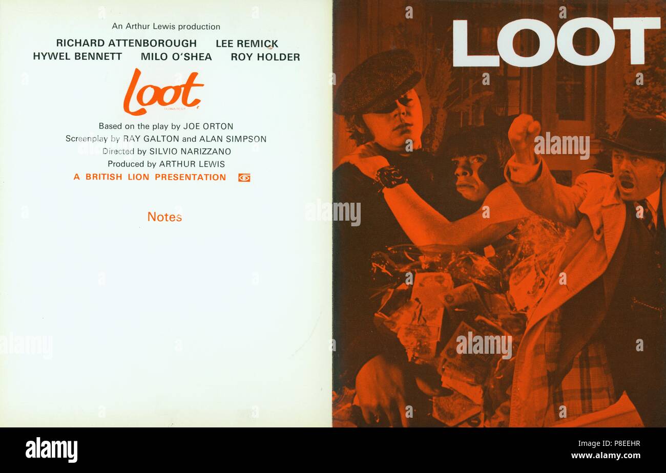 Loot (1970) Publicity information Date: 1970 Stock Photo - Alamy