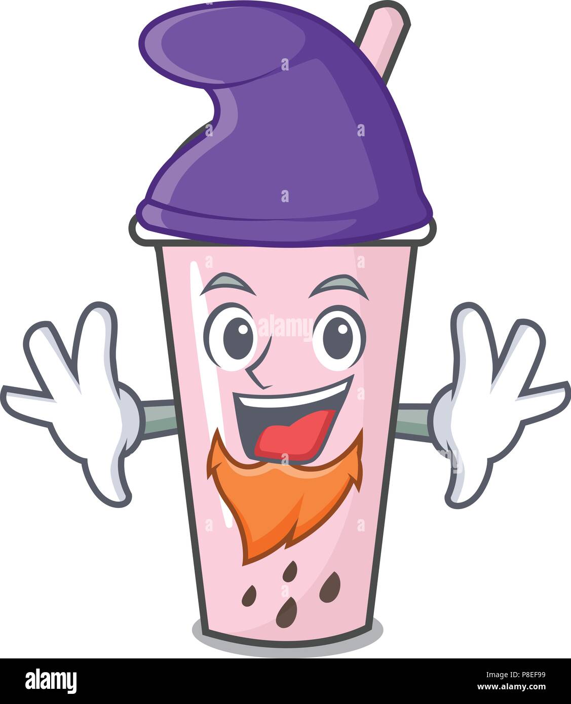 Elf raspberry bubble tea character cartoon Stock Vector Image & Art - Alamy