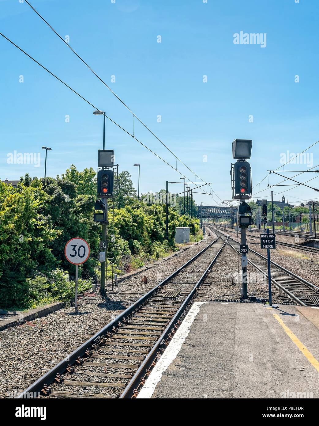 Platform Warning Sign High Resolution Stock Photography and Images - Alamy