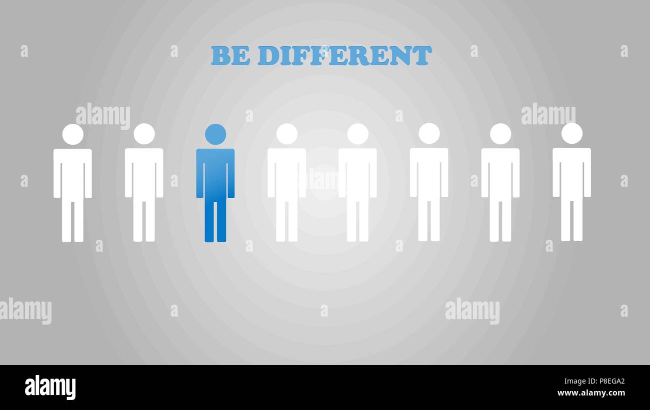 Stand in out from the crowd Stock Vector Images - Alamy