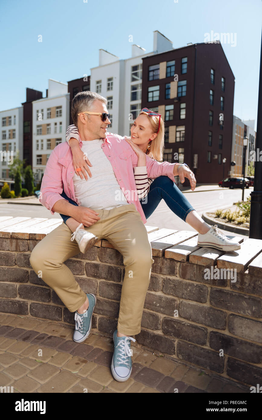 Happy nice couple being together Stock Photo - Alamy
