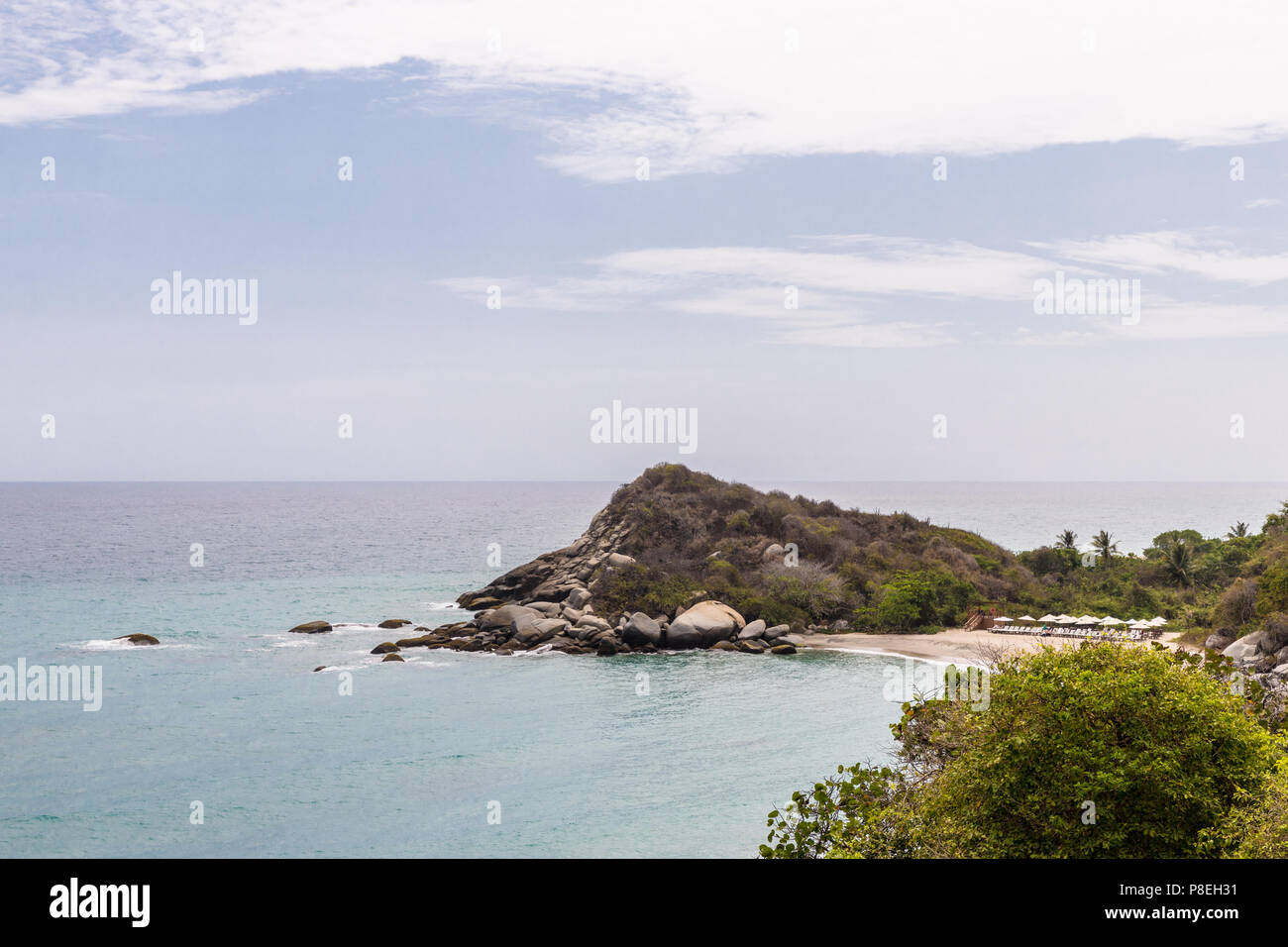 A scenic view in Tayrona National Park in Santa Marta in Colombia Stock ...