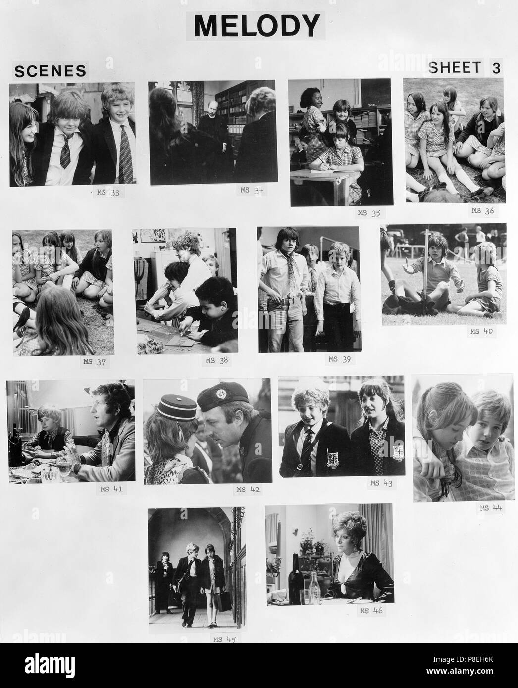 Melody (1971) Publicity Information, Date: 1971 Stock Photo - Alamy