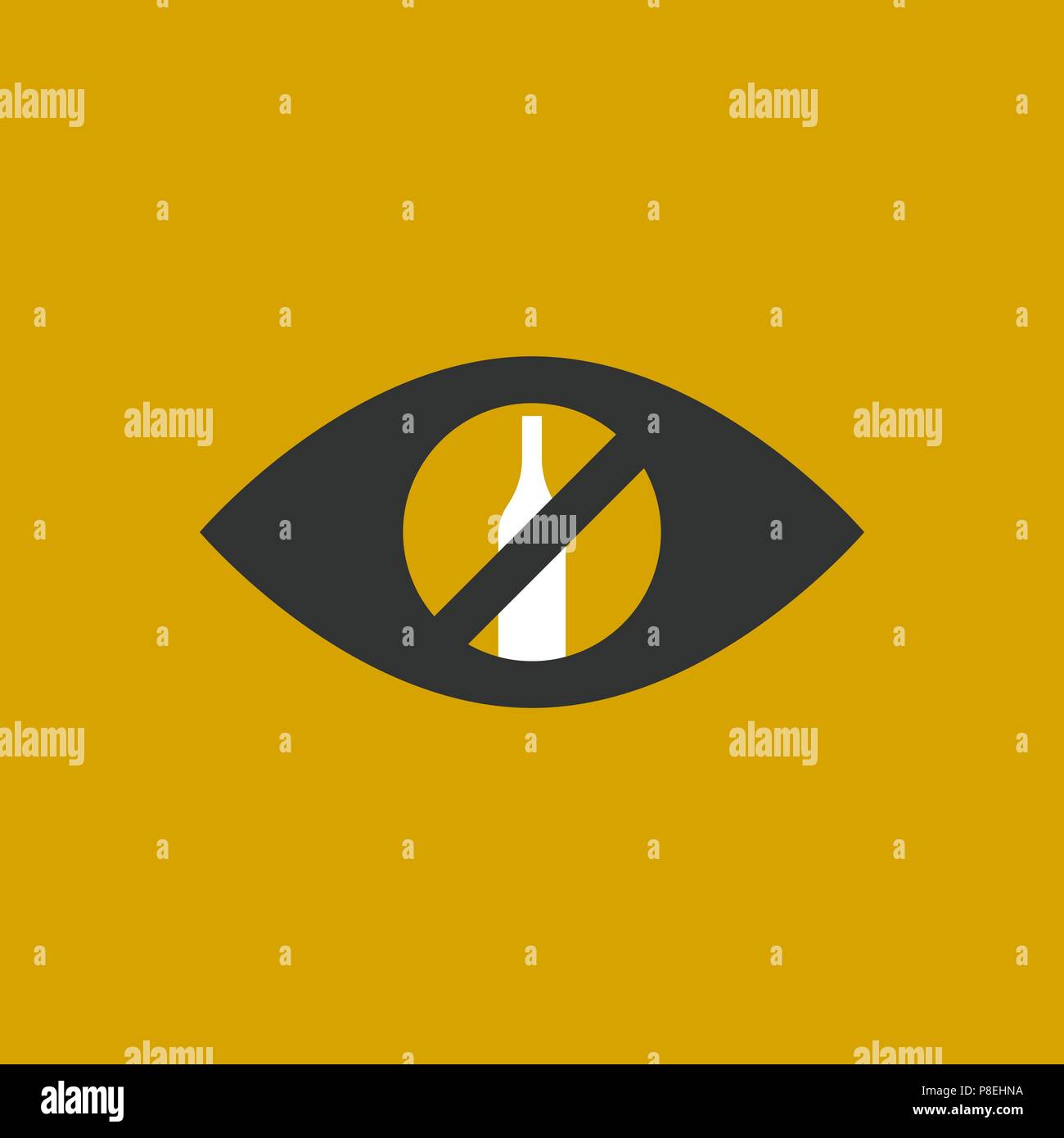 Prohibition sign on glass Stock Vector Images - Alamy