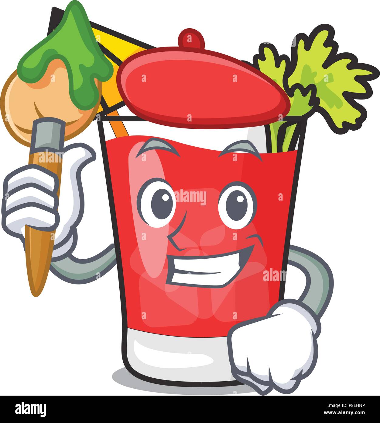 Artist bloody mary character cartoon Stock Vector Image & Art - Alamy