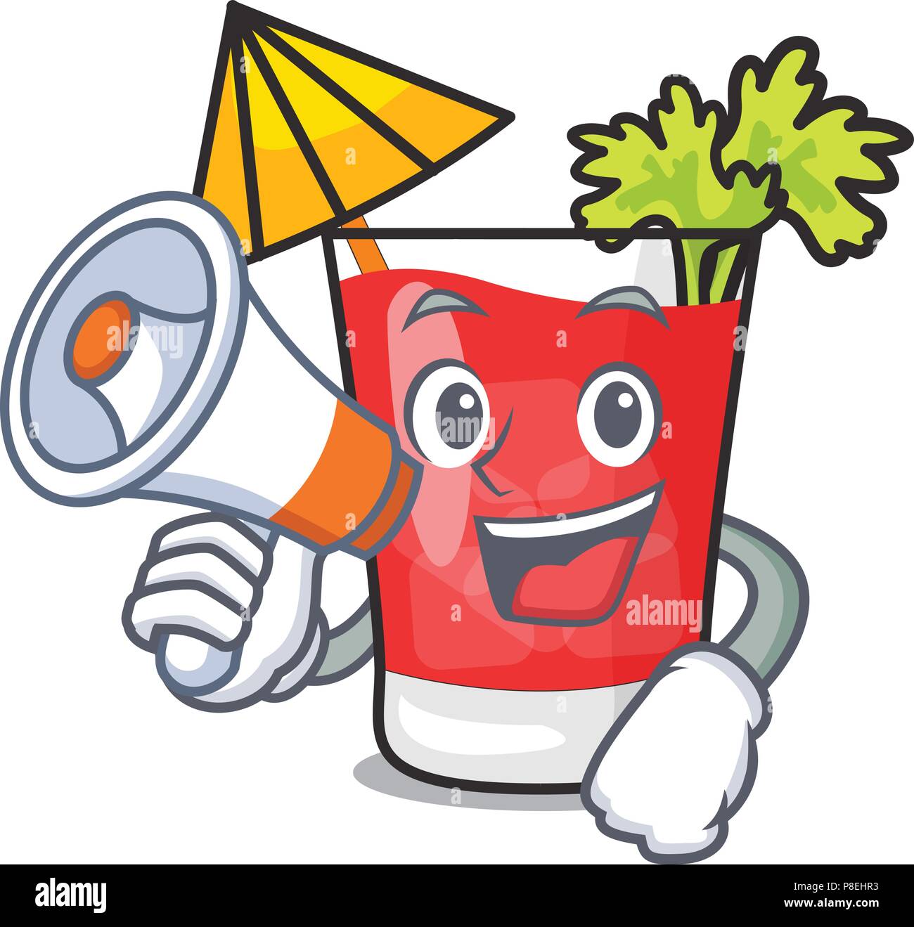 With megaphone bloody mary character cartoon Stock Vector Image & Art ...