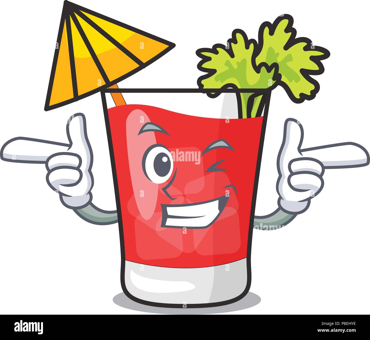 Wink bloody mary character cartoon Stock Vector Image & Art - Alamy