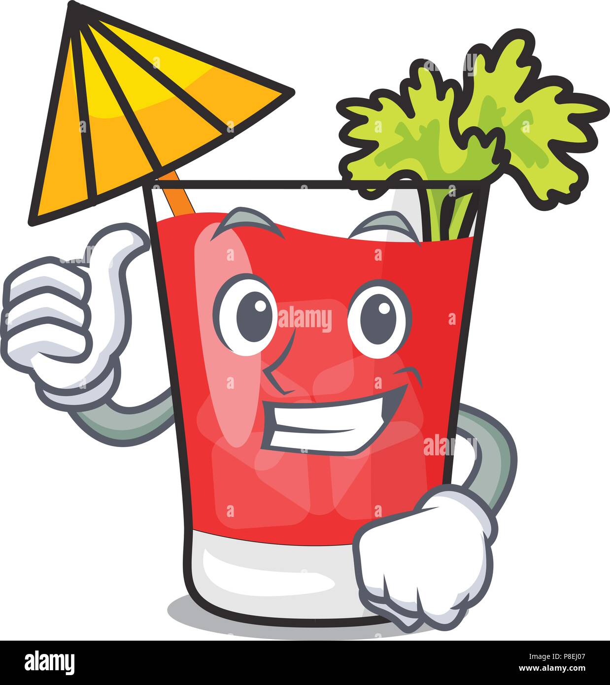 Thumbs up bloody mary character cartoon Stock Vector Image & Art - Alamy