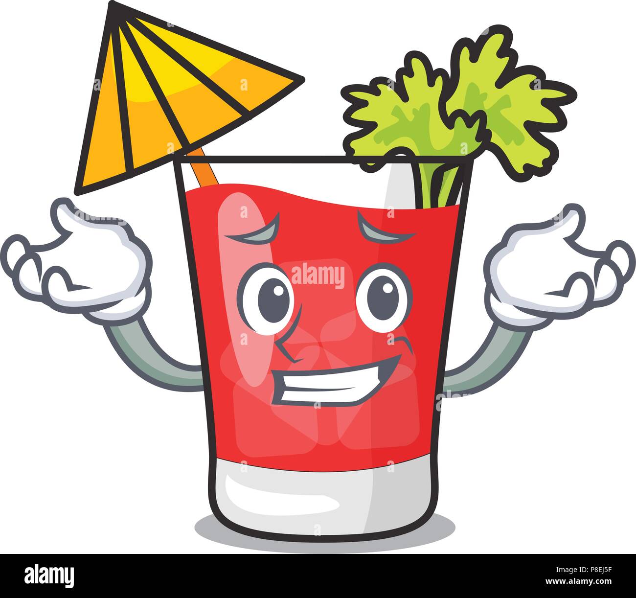 Grinning bloody mary character cartoon Stock Vector Image & Art - Alamy