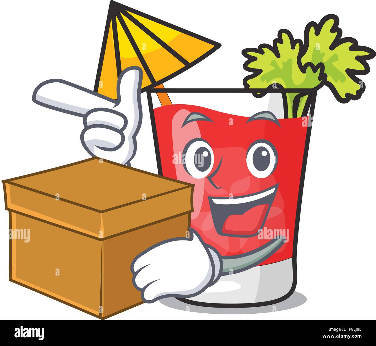With box bloody mary character cartoon Stock Vector Image & Art - Alamy