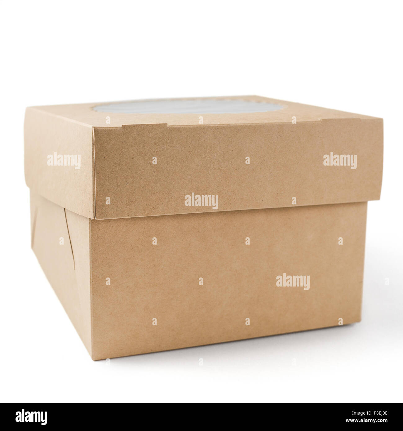 brown paper box on white background, isolated Stock Photo - Alamy