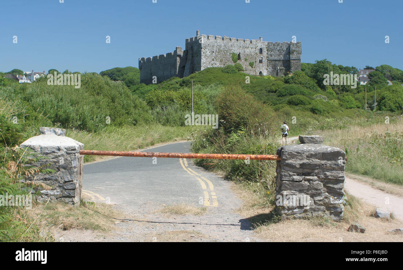 Manorbier castle in pembrokeshire wales hi-res stock photography and ...