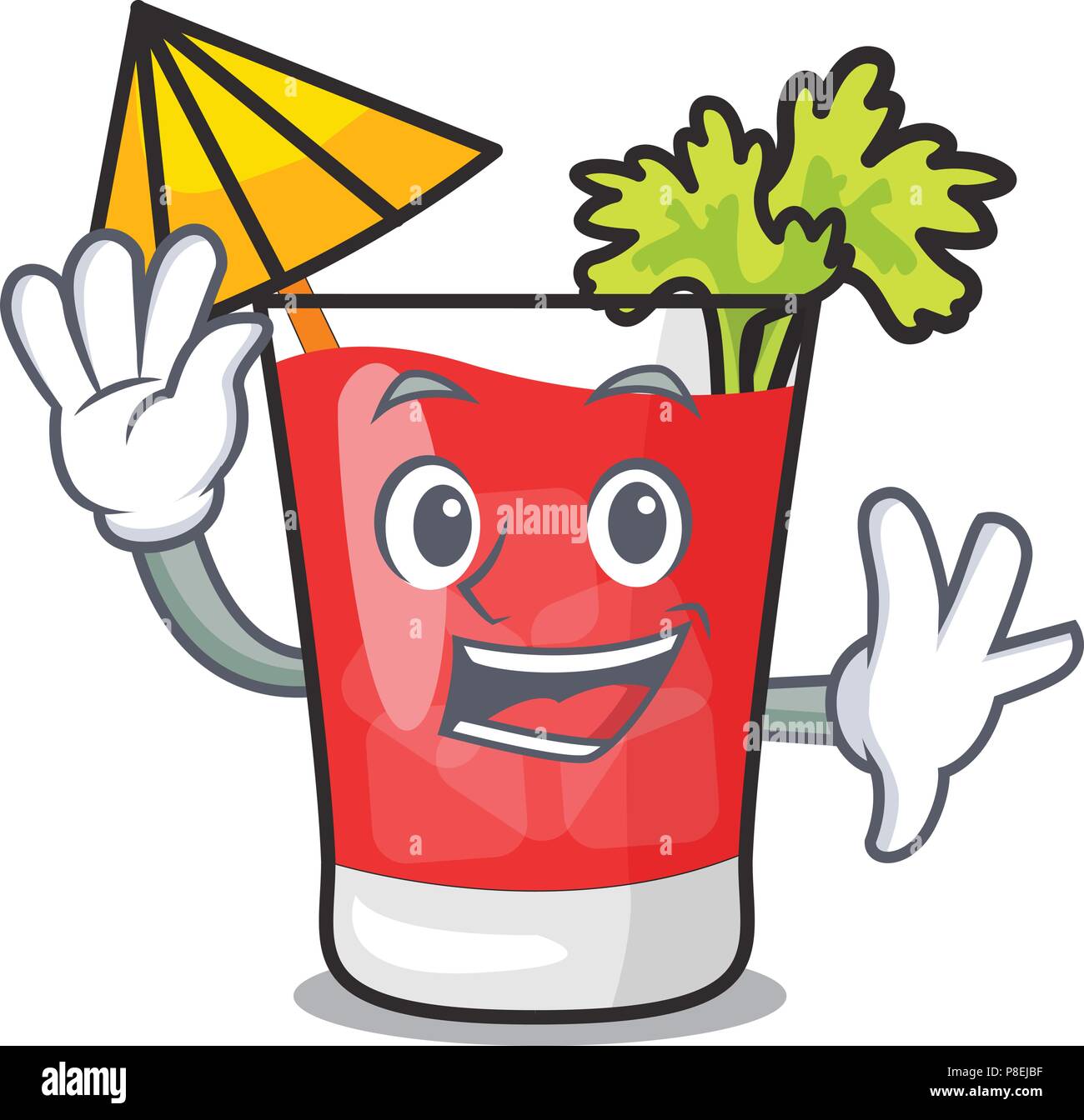 Waving bloody mary character cartoon Stock Vector Image & Art - Alamy
