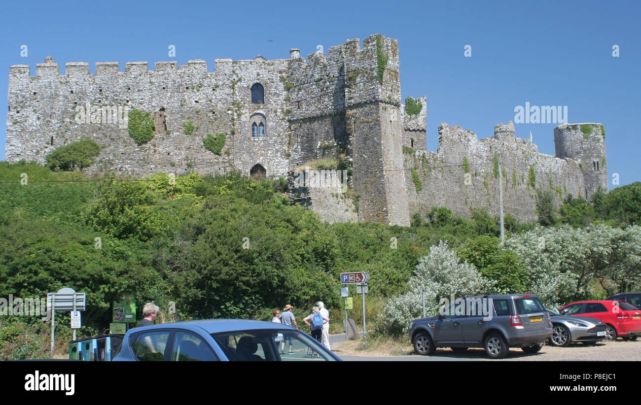 Manorbier castle in pembrokeshire wales hi-res stock photography and ...