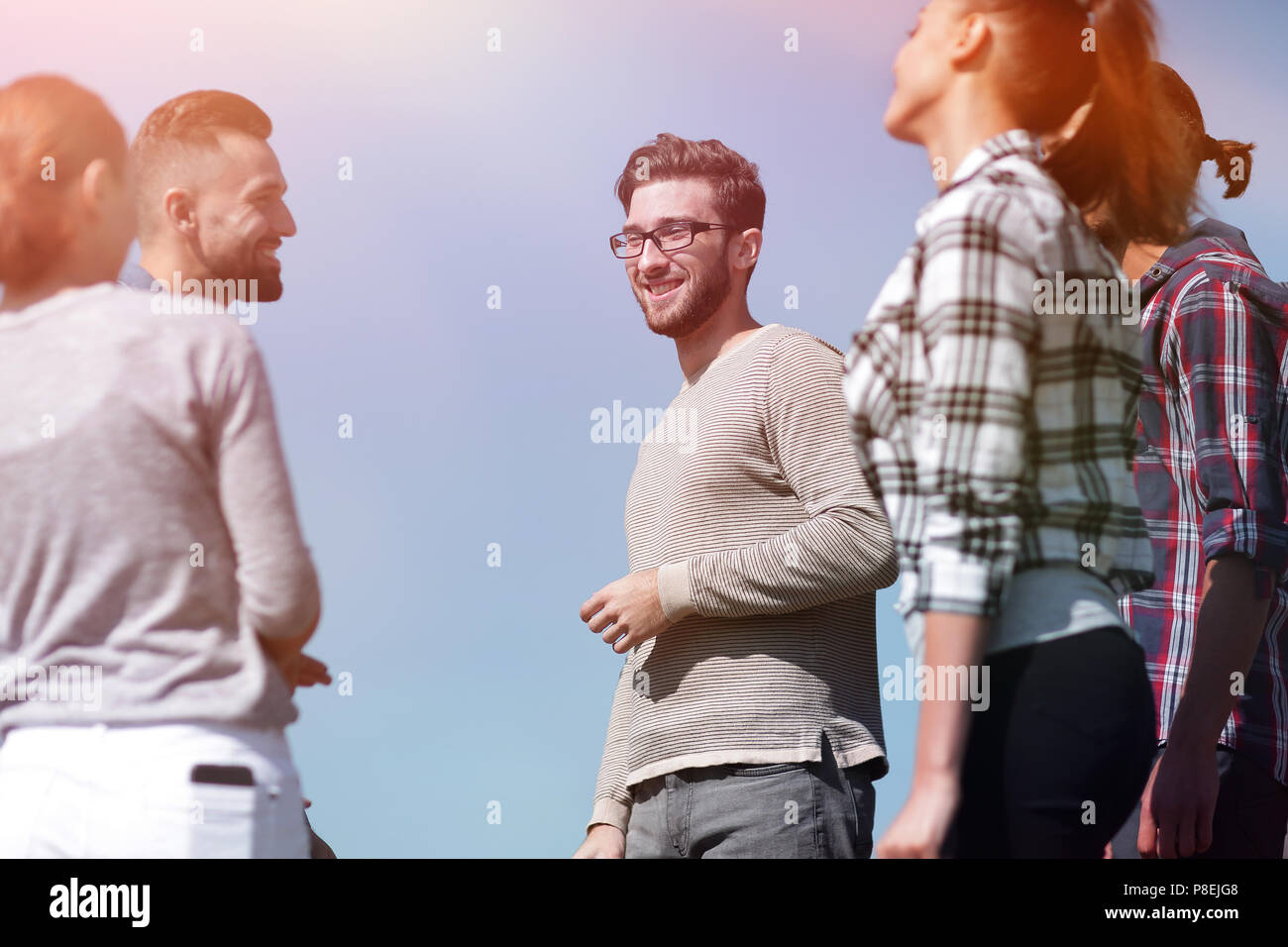group of students discussing their problems Stock Photo - Alamy