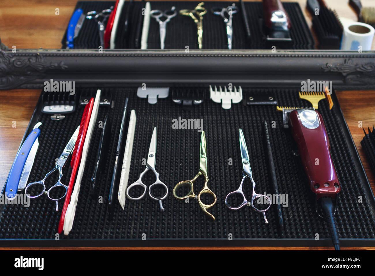 Barbershop Theme. The Tools Of The Hairdresser. Appliances For Haircuts ...