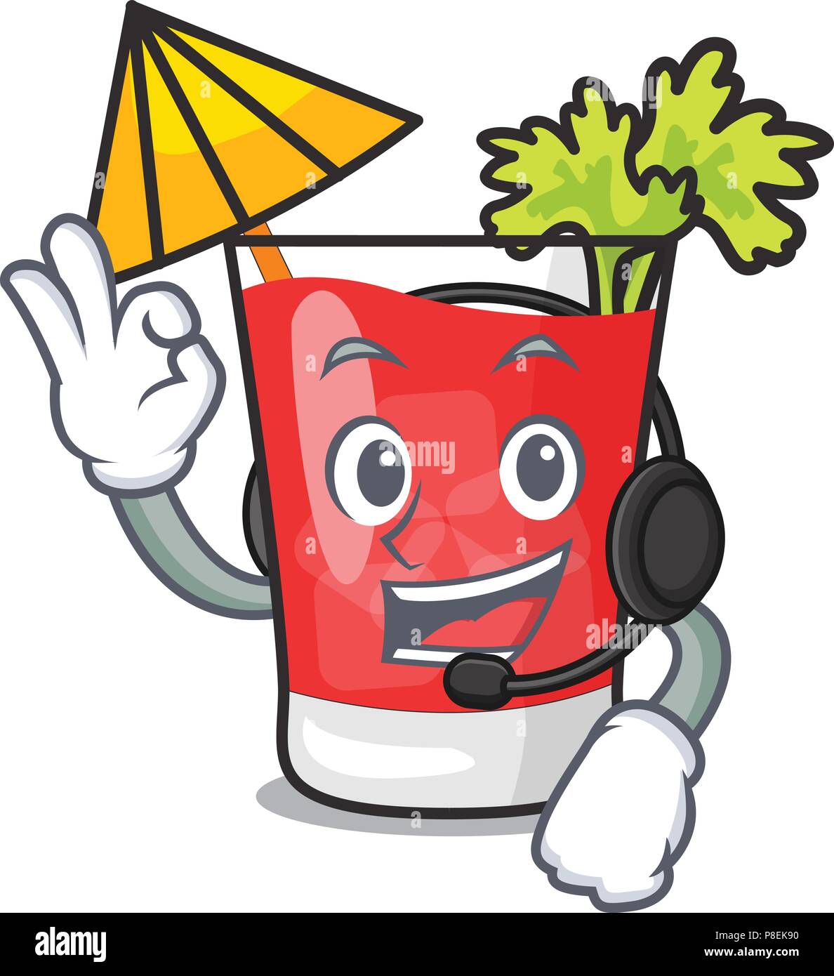 With headphone bloody mary mascot cartoon Stock Vector Image & Art - Alamy