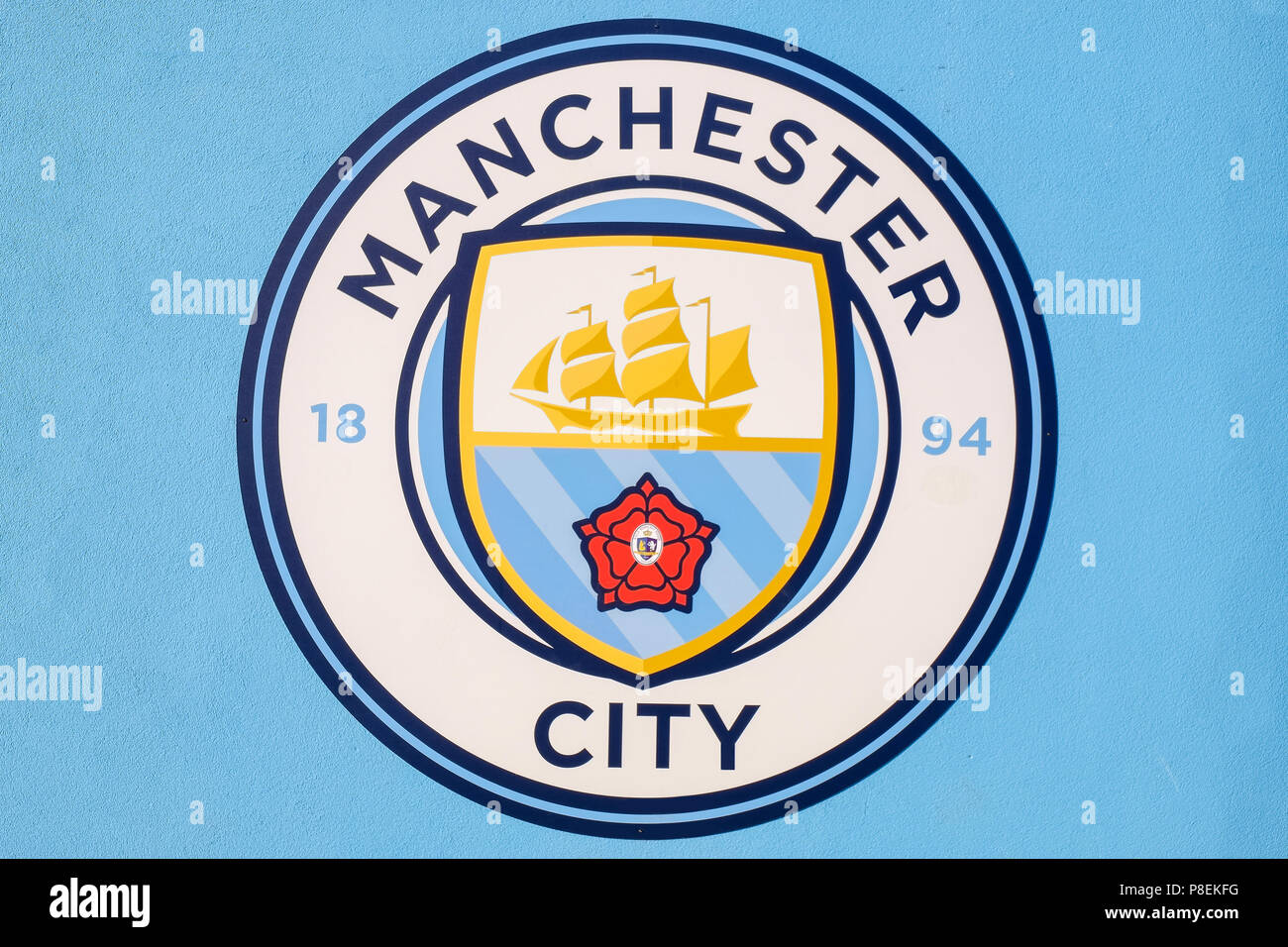 MANCHESTER, UNITED KINGDOM - MAY 19 2018: Manchester City Football Club ...