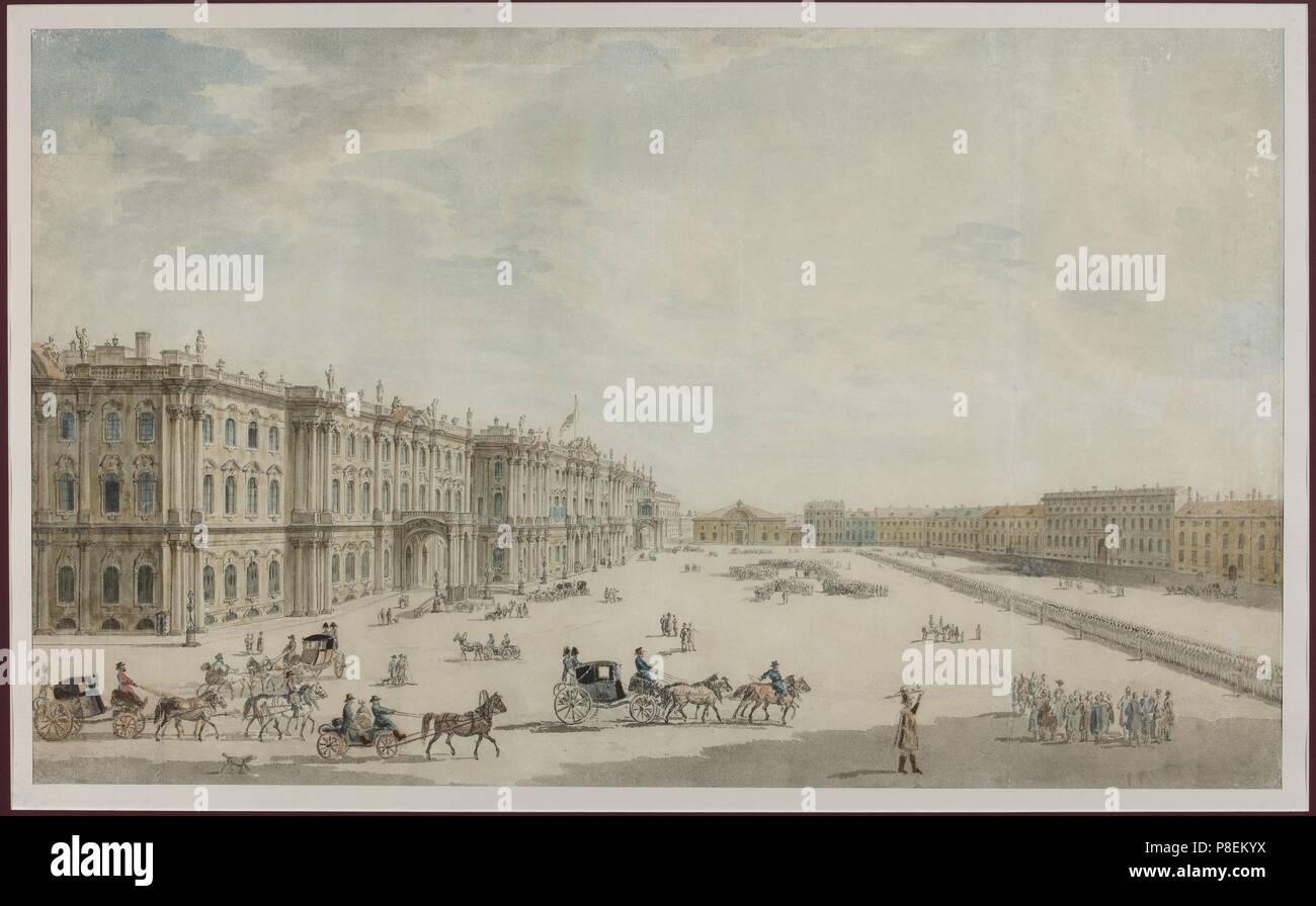 The Palace Square in Saint Petersburg. Museum: State Museum of the ...