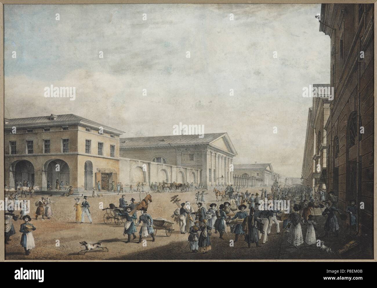 View of Sadovaya Street in Saint Petersburg. Museum: State Museum of ...