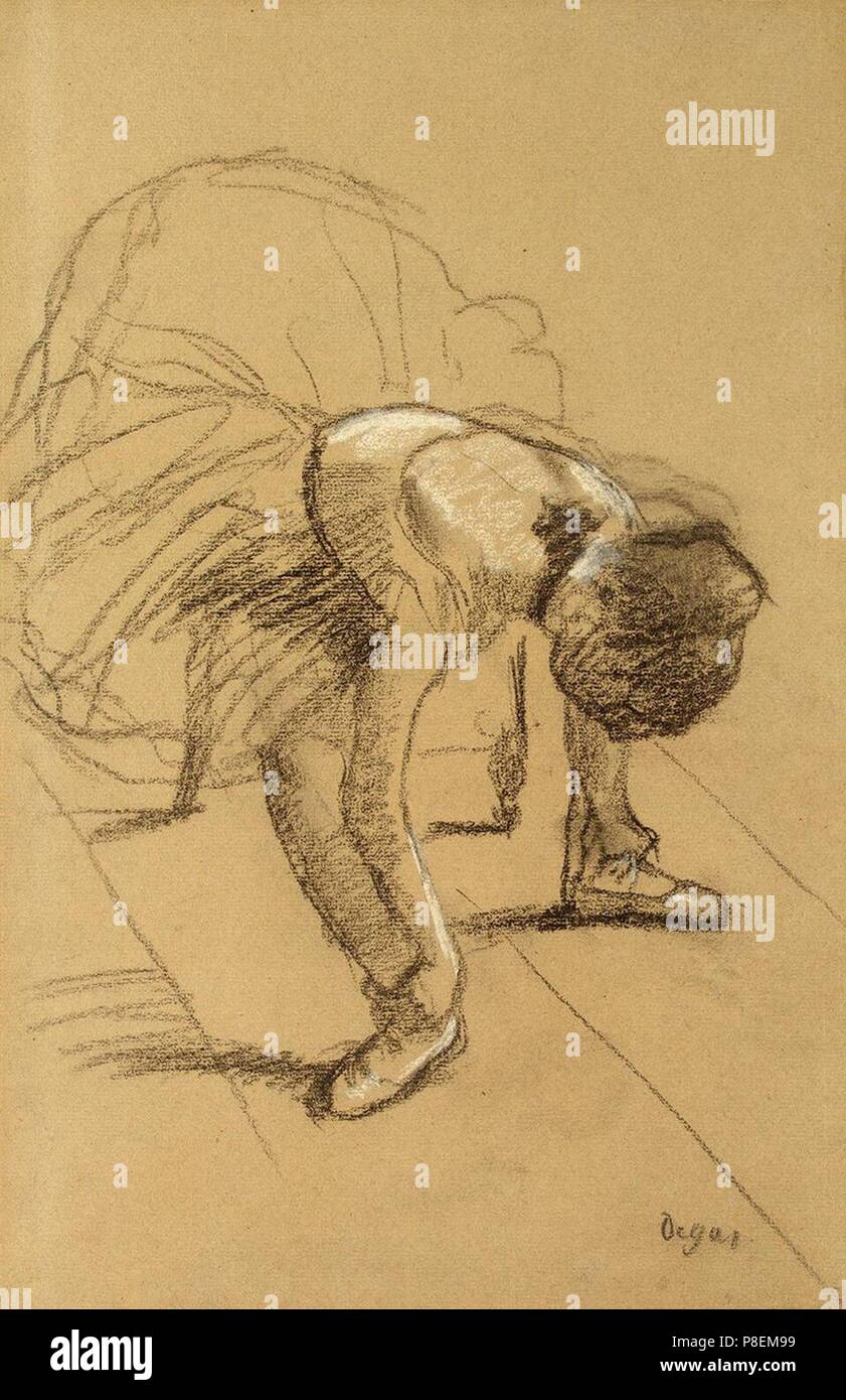Seated Dancer Adiusting her Shoes. Museum: State Hermitage, St ...
