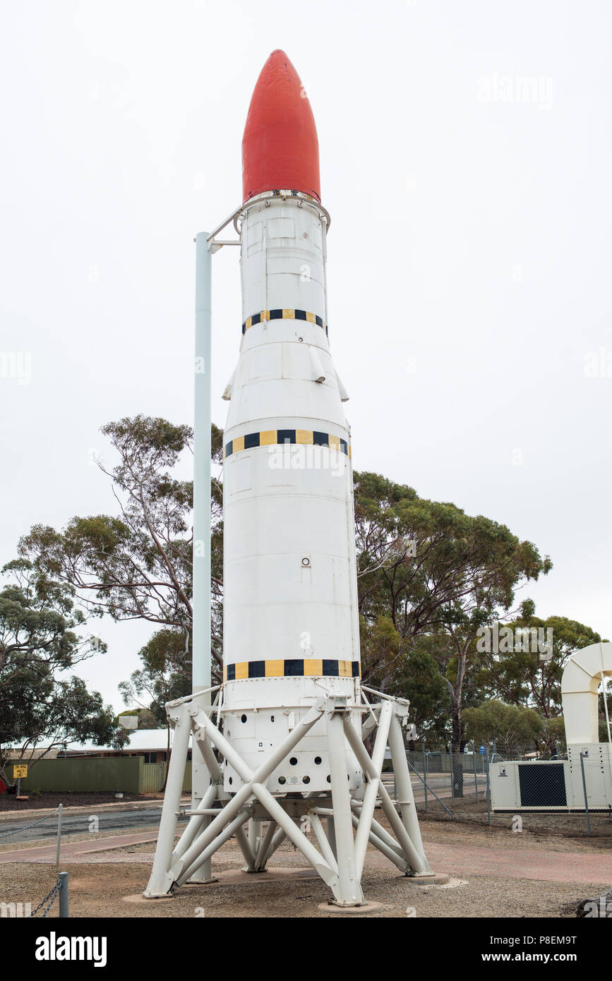 Black Arrow rocket, Woomera rocket range Stock Photo - Alamy