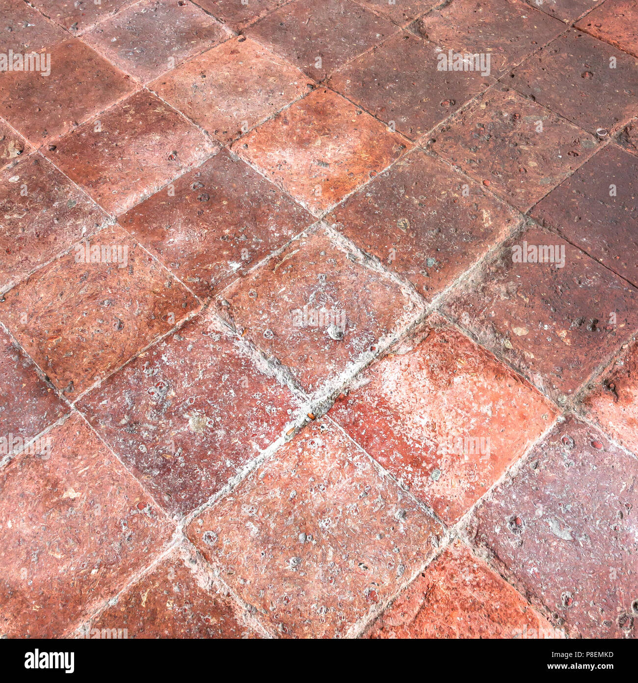 Rustic floor with old tiles inside an Italian country house Stock Photo ...