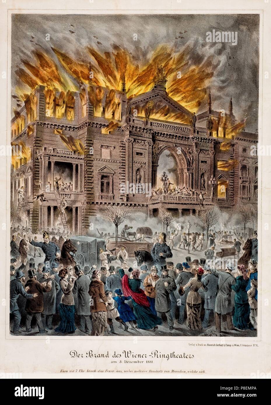 The Ringtheater fire in Vienna on December 8, 1881. Museum: Theatre ...
